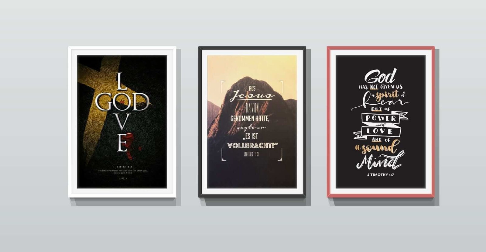 Christliche Wandbilder & Poster mit Bibelversen & Symbolen